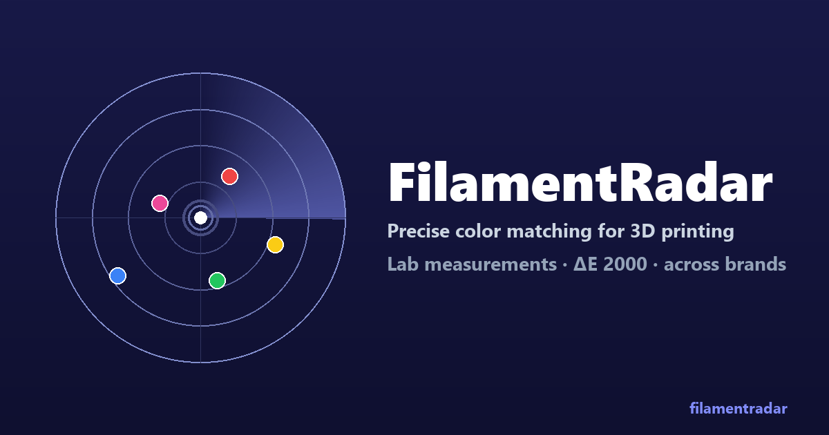 FilamentRadar - Find Matching 3D Printer Filament Colors